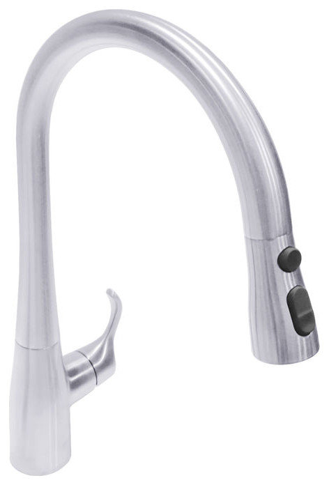 Kohler Simplice Single Handle Pull-Down Kitchen Faucet, Polished Chrome ...