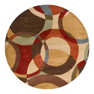 Forum Area Rug, 4' Round - Contemporary - Area Rugs - by PlushRugs | Houzz