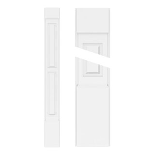2 Equal Raised Panel PVC Pilaster w/Capital & Base (Pair), 10"W x 90"H ...