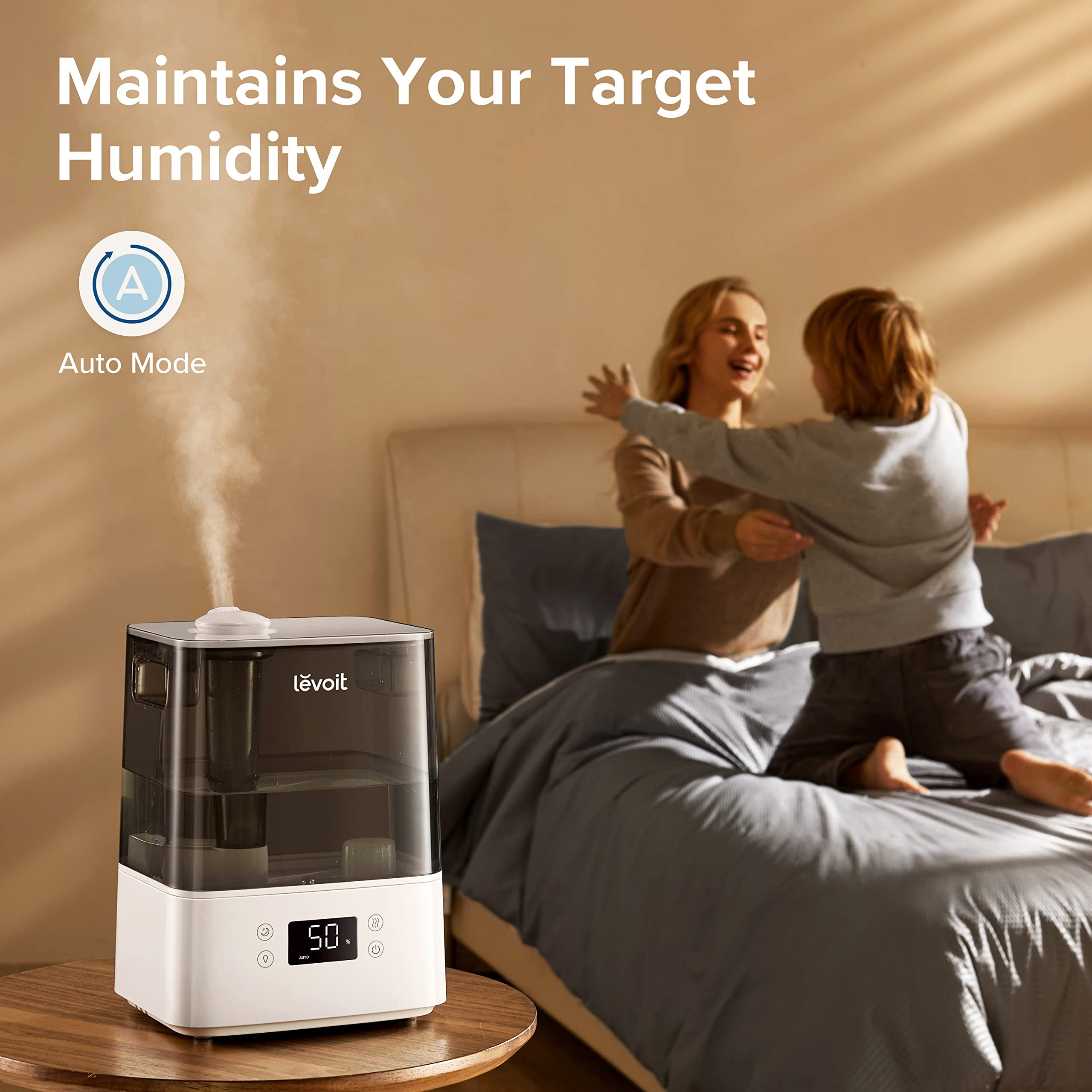 Classic300 Ultrasonic Top Fill Humidifier, Extra Large 6L Tank Last 60 ...