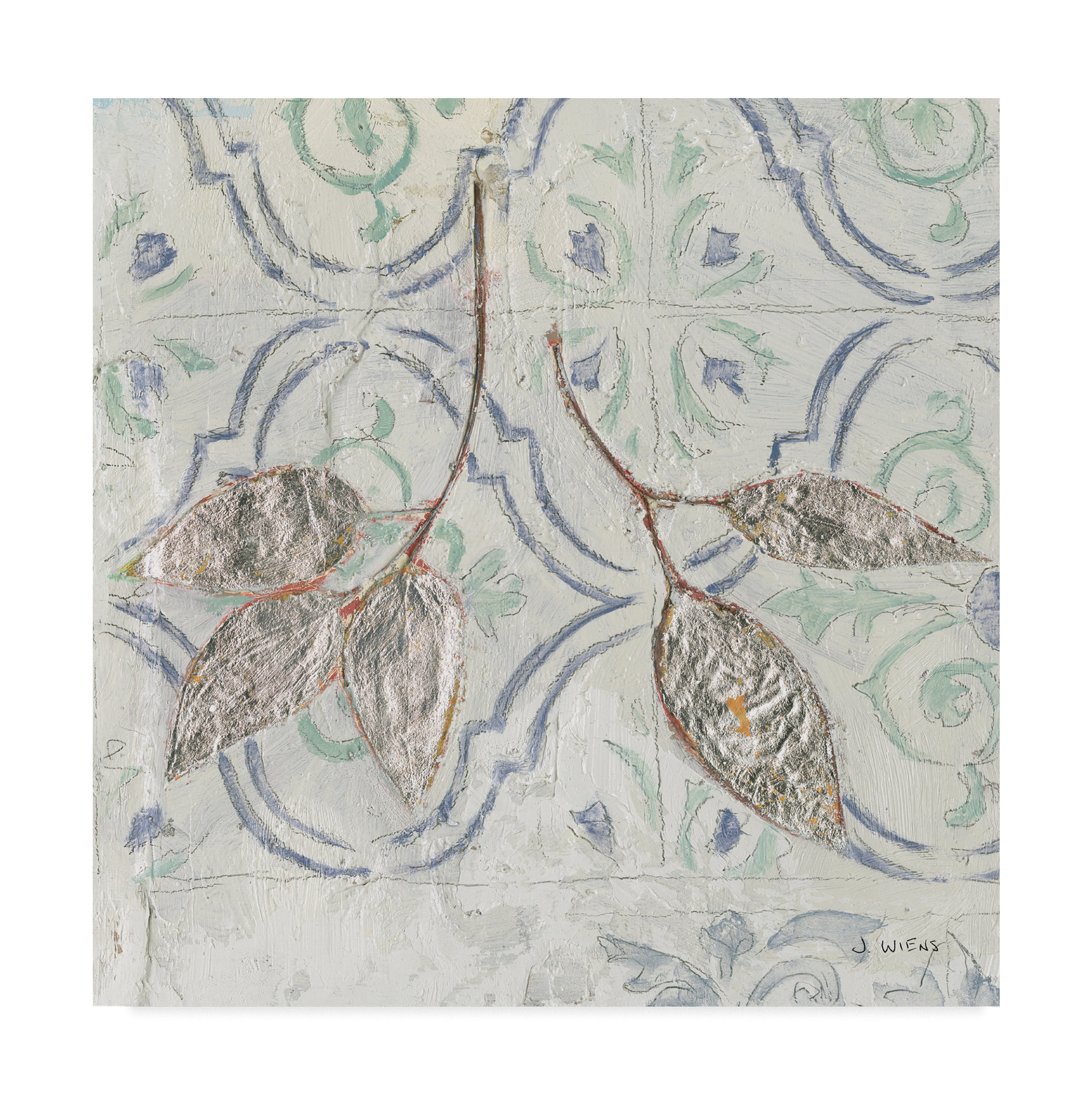 James Wiens 'Gracefully Blue III' Canvas Art, 14"x14" - Contemporary ...