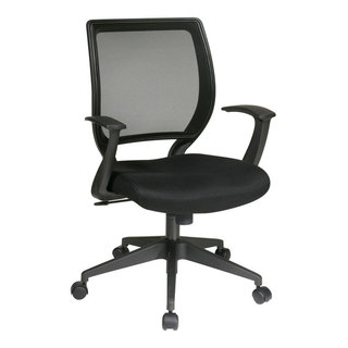 Screen Back Fabric Task Chair With "T" Arms, 24.5Wx23Dx40.5H ...