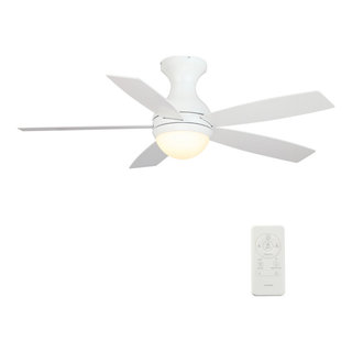Twister 52" 5-Blade Smart Ceiling Fan, White - Transitional - Ceiling ...