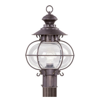 Harbor Outdoor Post Head, Bronze - Beach Style - Post Lights - by ...
