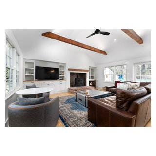 connecting the pieces renovation - Transitional - Living Room ...