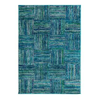 Fiesta Squares Indoor Rug, 8'10"x11'9" - Contemporary - Area Rugs - by ...