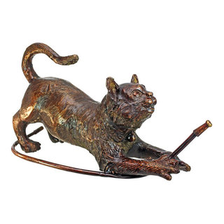 Design Toscano Cat With Hose Bronze - Contemporary - Garden Statues And ...