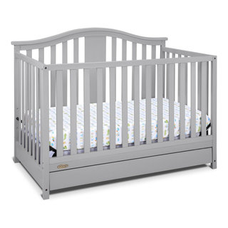 Graco Solano 4-in-1 Convertible Crib with Drawer - Pebble Gray ...