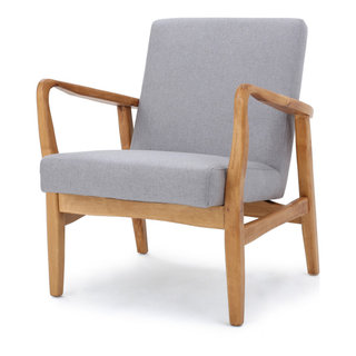 GDF Studio Winford French-Style Inspired Fabric Wood Frame Club Chair ...
