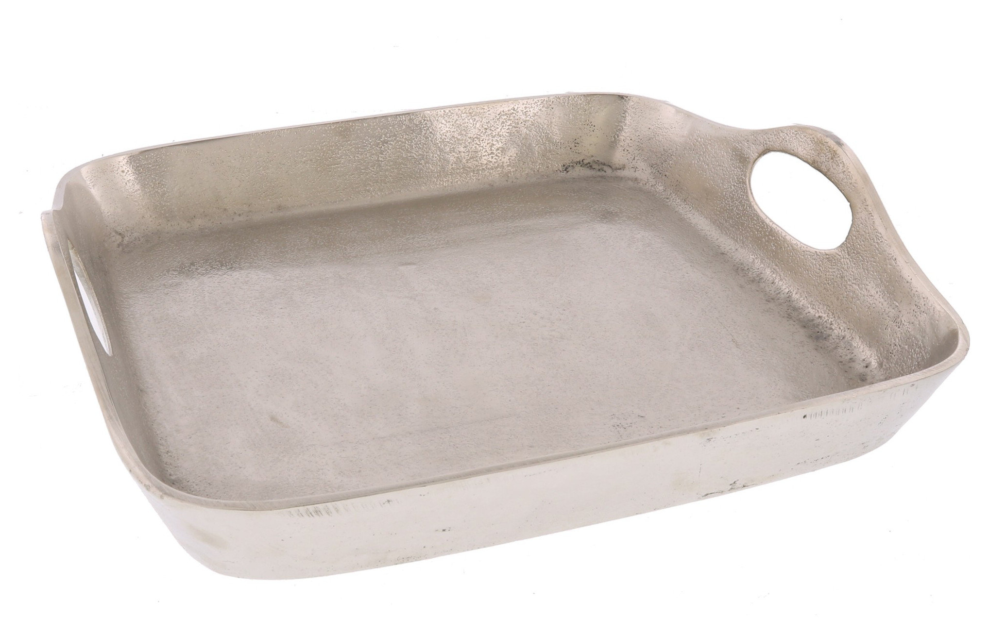 Jumbo Silver Cast Iron Serving Tray - Transitional - Serving Trays - by ...