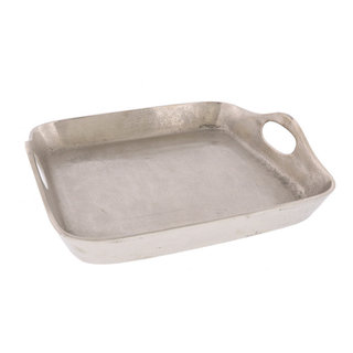 Jumbo Silver Cast Iron Serving Tray - Transitional - Serving Trays - by ...