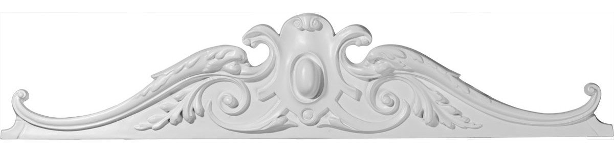 42 3/8"W x 8 3/8"H x 2 1/2"P Kendall Center with Scrolls Onlay ...