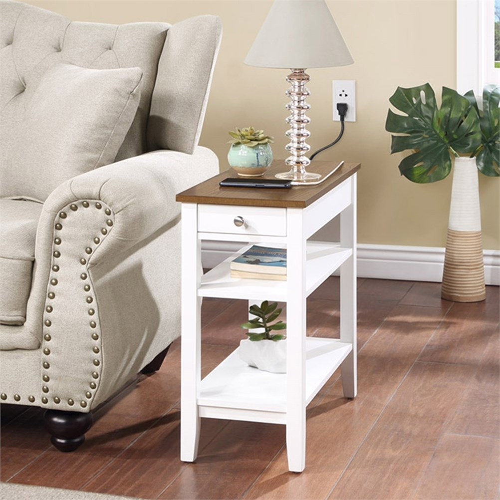 American Heritage One-Drawer Chairside End Table w/Charging Station ...