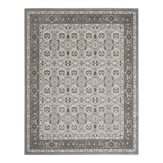 Kathy Ireland Grand Villa KI83 Grey Traditional Area Rug, 8'x10 ...
