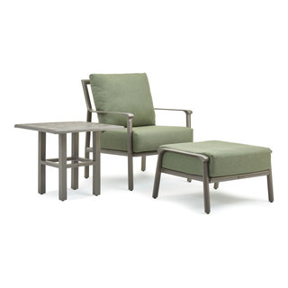 Aspen Cushion 3 Piece Seating Set With Lounge Chair, Ottoman, Merge ...