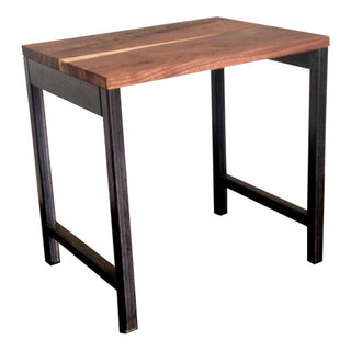 The "Gannon" End Table, Reclaimed Wood and Steel, 24 L x 14 W x 20 H - Industrial - Side Tables ...
