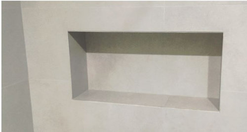 Bath and whether to put a niche, nib wall, lip around it | Houzz AU