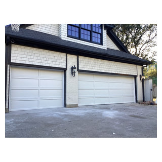 White Recessed Panel Garage Door - Traditional - Garage - Dallas - by ...