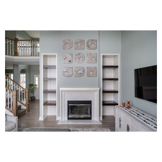 Eagle Creek Home Transformation - Modern - Living Room - Indianapolis ...