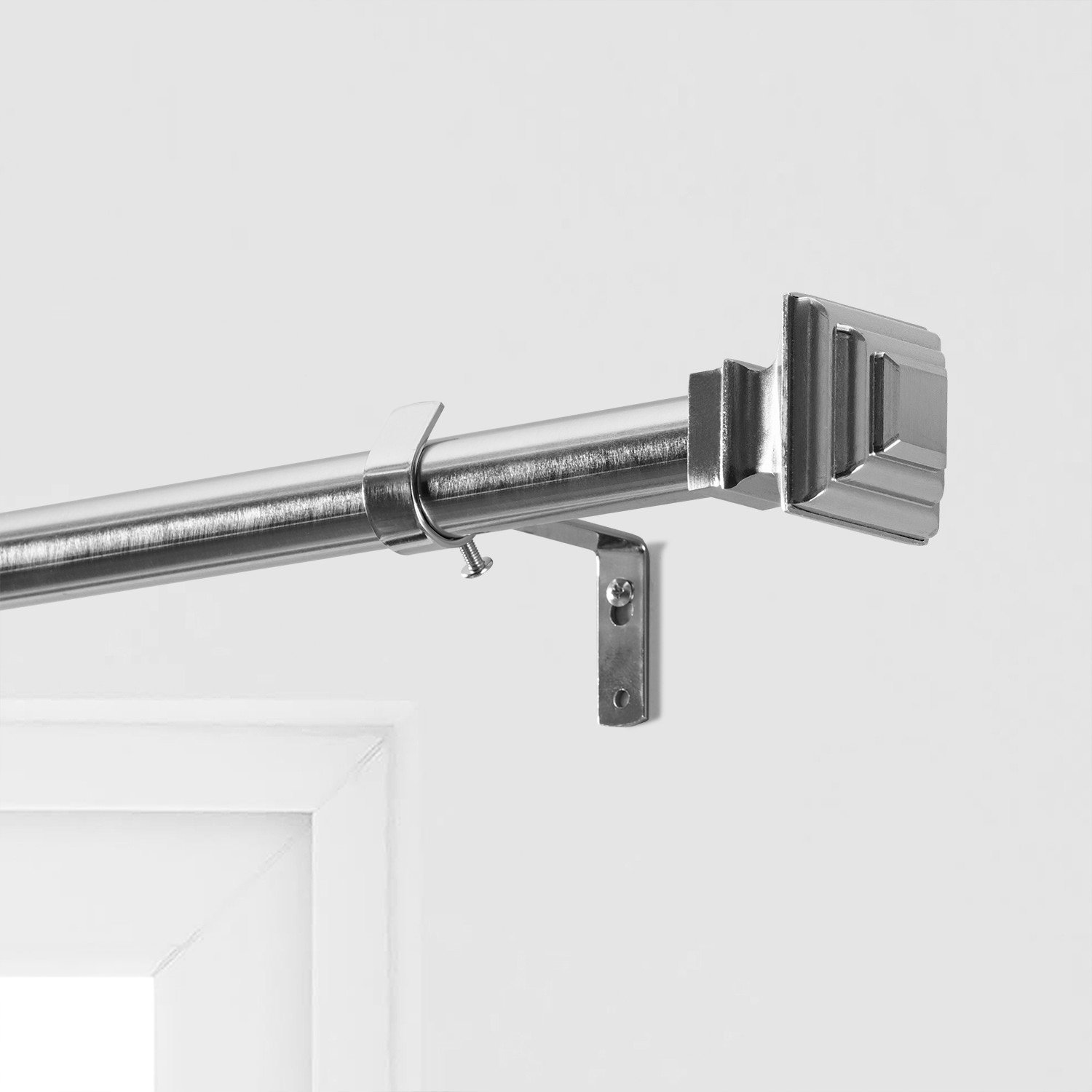 Modern Square Extendable Metal Rod Set, 52" 144", 52" - 144 ...