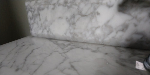 Silicone stain on marble