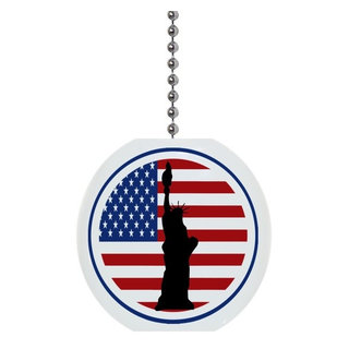 American Flag Statue of Liberty Ceiling Fan Pull - Contemporary ...