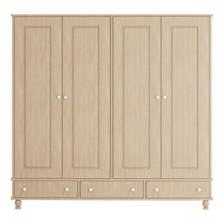 Colorado 71, 4-Door Wardrobe Cabinet, Natural Oak Finish - Traditional ...