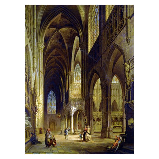 Jules Victor Genisson Vue du Transept de Leglise dAmiens Wall Decal ...