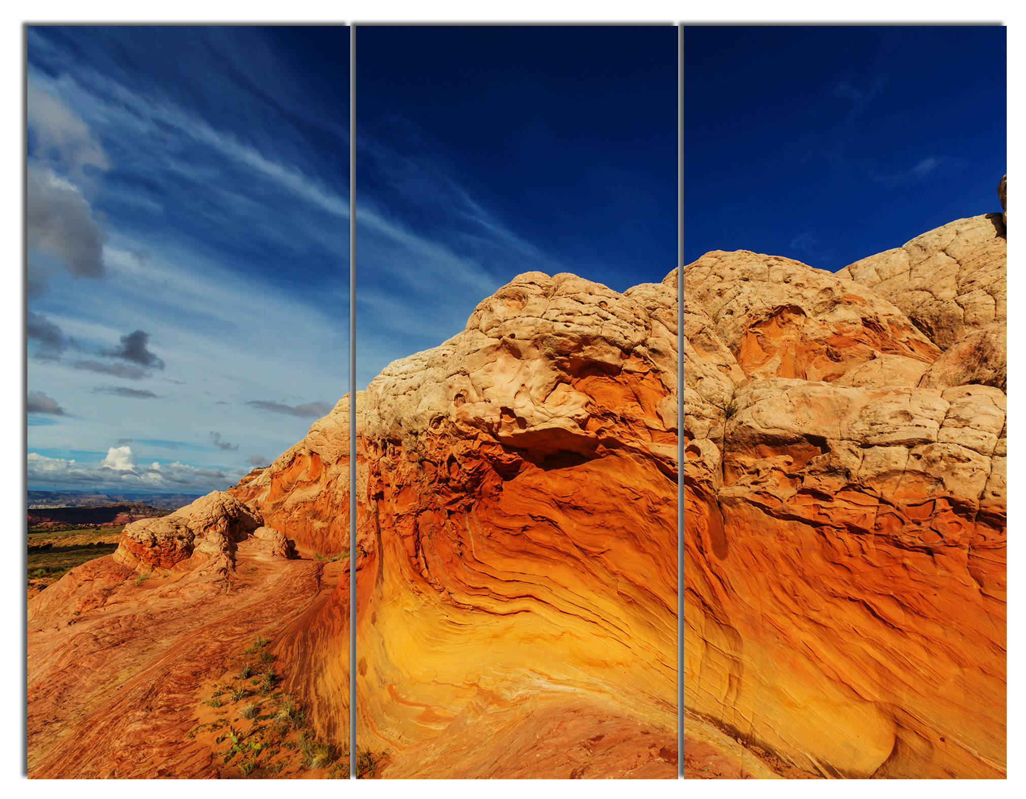 Coyote Buttes of Vermillion Cliffs, Landscape Canvas Art, 36x28, 3 ...