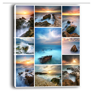 "Sea and Shore Collage" Seascape Photo Canvas Art Print, 12"x20 ...