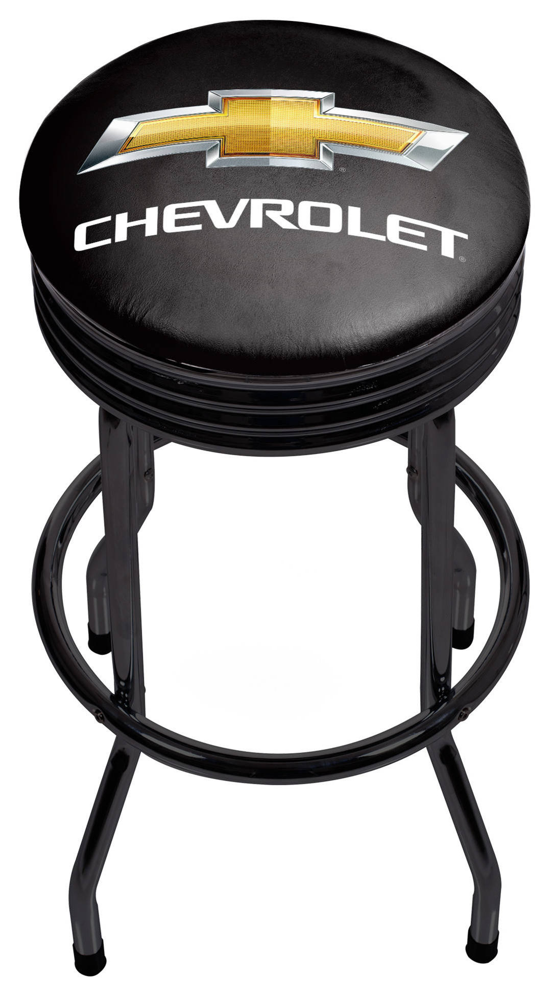Chevrolet Black Ribbed Bar Stool - Contemporary - Bar Stools And ...