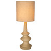 Handmade Paper Mache Table Lamp With Cotton Shade, Natural - Table ...