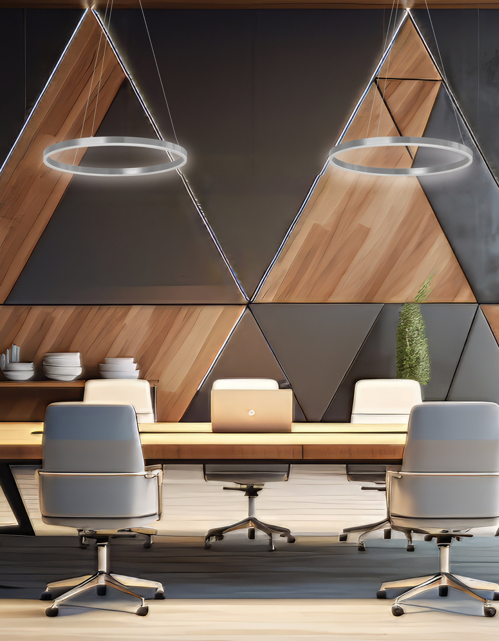 Circulo Color Temperature Changing LED Chandelier, 24 - Modern ...