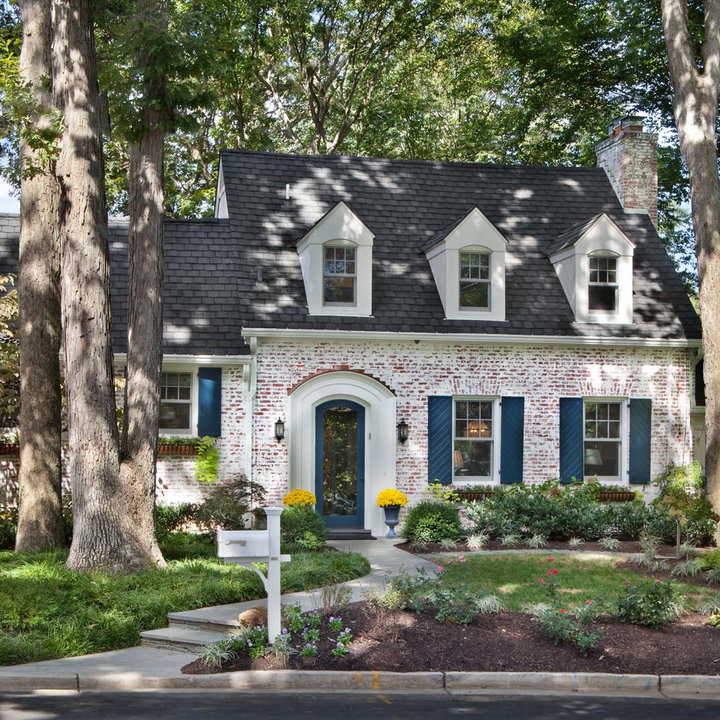 Red Brick Exterior With Shutters - Photos & Ideas | Houzz