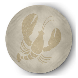 Lobster Nautical Chenille Rug, 5' Round - Beach Style - Area Rugs - by ...