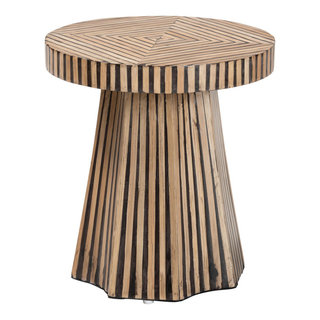 Lucy Two-Tone Bamboo End Table - Asian - Side Tables And End Tables ...