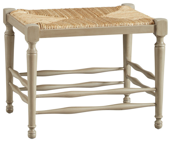 Single Seat Reed Bench - Beach Style - Vanity Stools And Benches - by ...