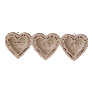 The Urban Port Brand Gorgeous Set of 3 Heart Shape Photo Frame ...