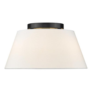 Golden 3189-FM BLK-MWS 3-Light Flush Mount, Penn - Transitional - Flush ...