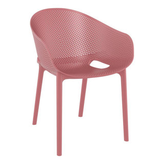 Sky Pro Stacking Dining Chair Marsala - Contemporary - Dining Chairs ...
