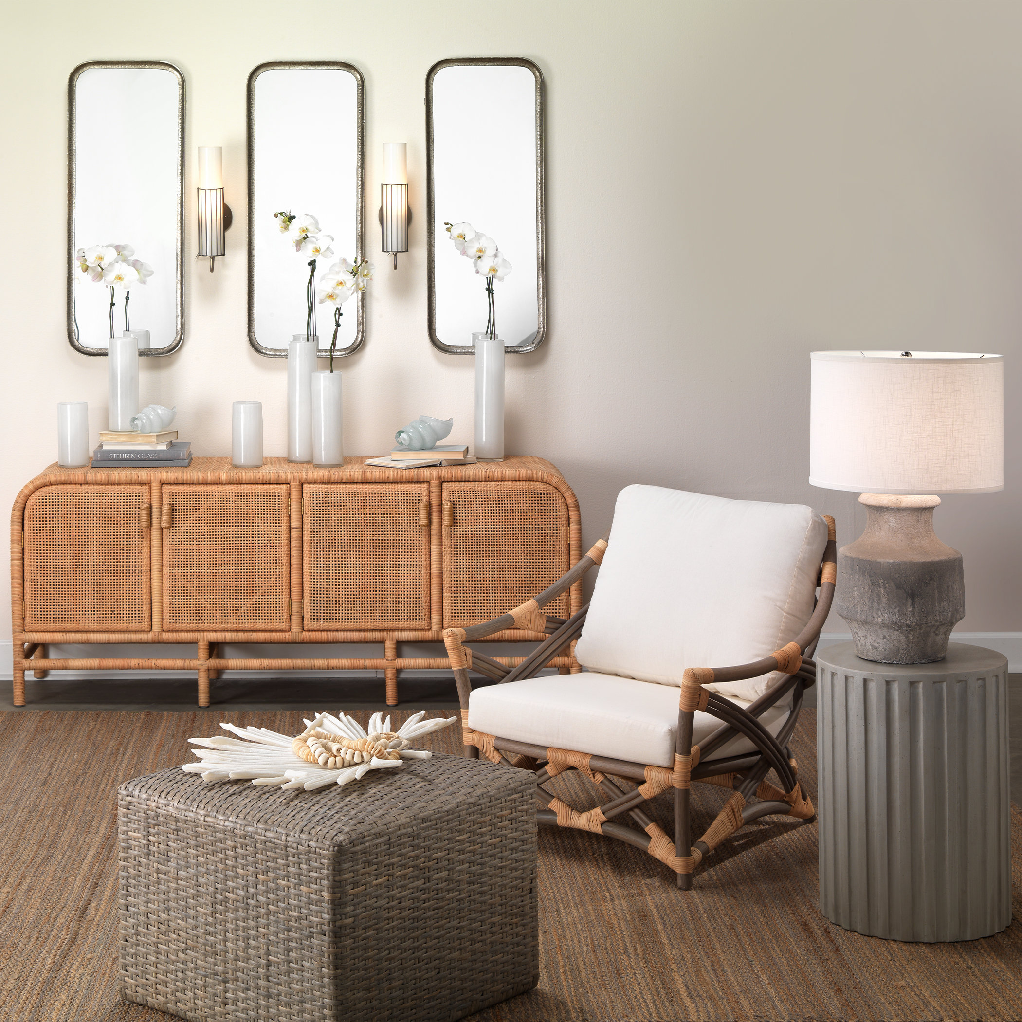 Santa Monica Four Door Rattan Sideboard - Tropical - Buffets And Sideboards - by Jamie Young ...