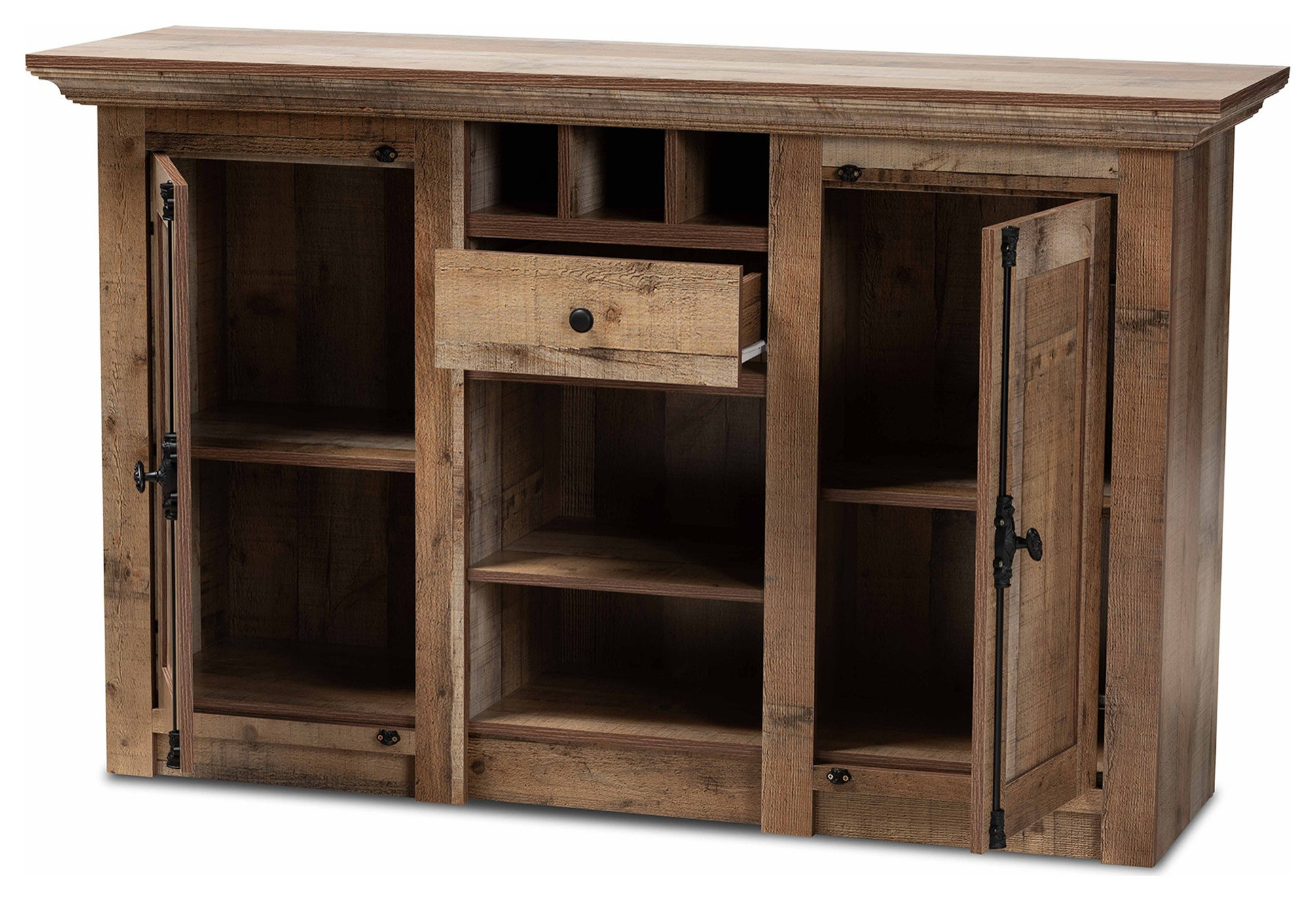 Albert Farmhouse Rustic Finished Wood 2-Door Dining Room Sideboard ...