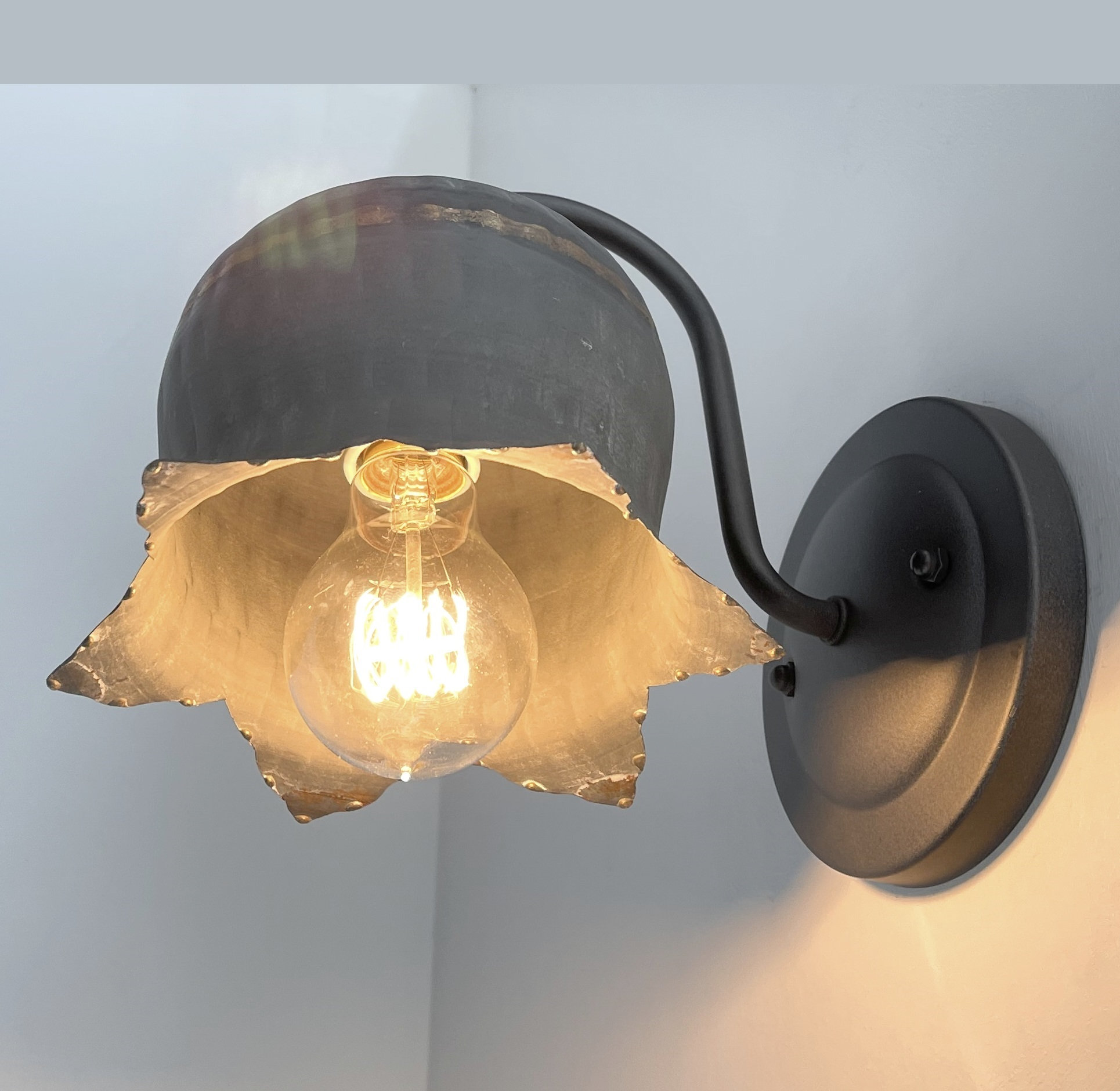 Farmhouse Galvanized Wall Sconce Light Lotus Collection - Traditional ...