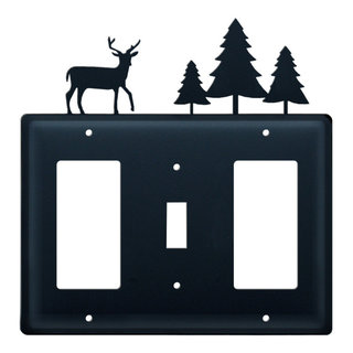 Rooster Double GFI and Switch Cover - Rustic - Switch Plates And Outlet ...