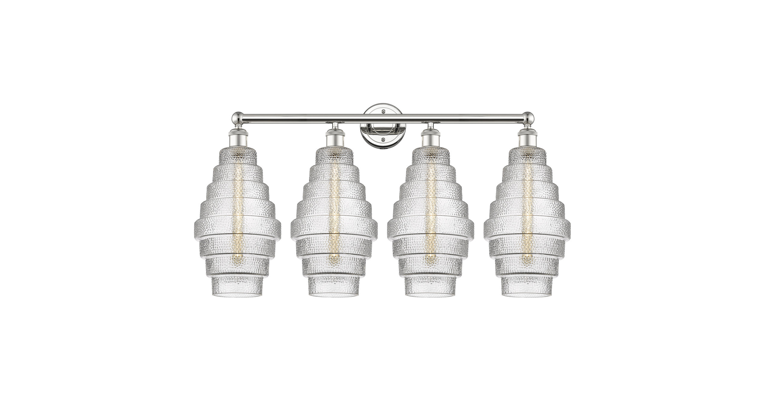 Cascade 4-Light 35" Bath Vanity Light, Polished Nickel Finish ...
