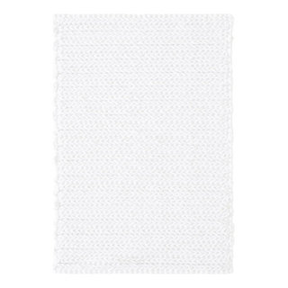 Madison Park Lasso 100% Cotton Chenille Chain Stitch Rug, White ...