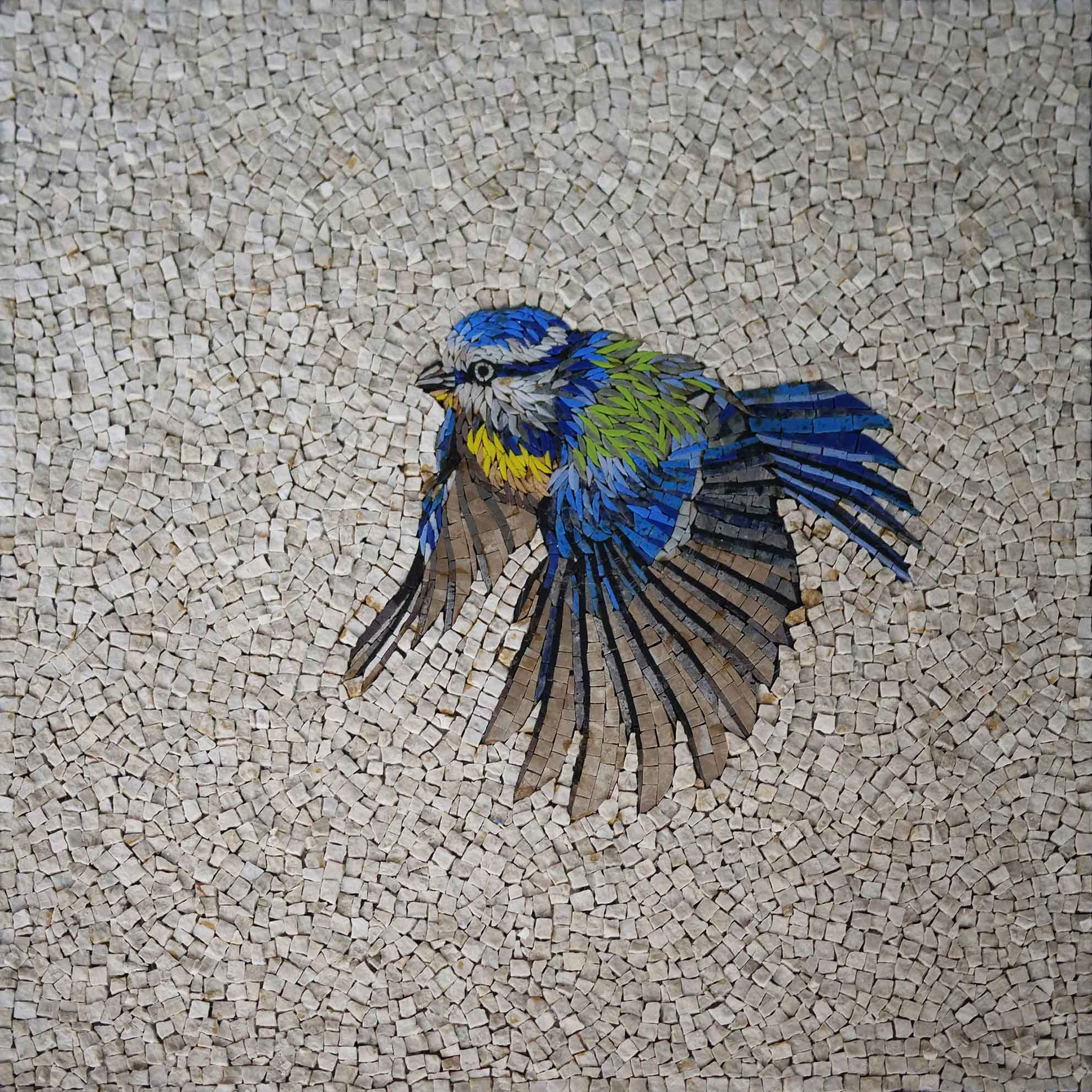 Bird Mosaic Art - Mural Mosaic, 48" x 48" - Contemporary - Tile Murals ...