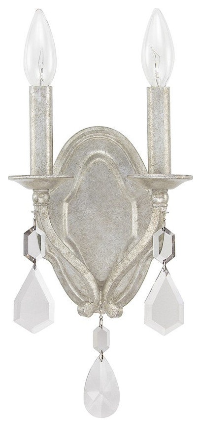 Capital Lighting Blakely 2 Light Sconce, Antique Silver - Traditional ...
