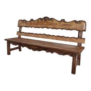 Belruse High Back Bench - Contemporary - Accent And Storage Benches ...