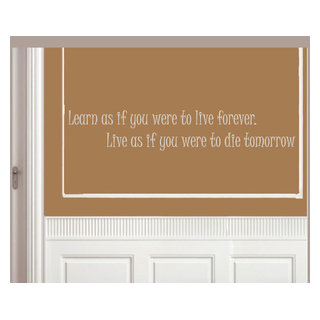 Learn as if Vinyl Wall Decal classroomquotes13, 48 in. - Contemporary ...
